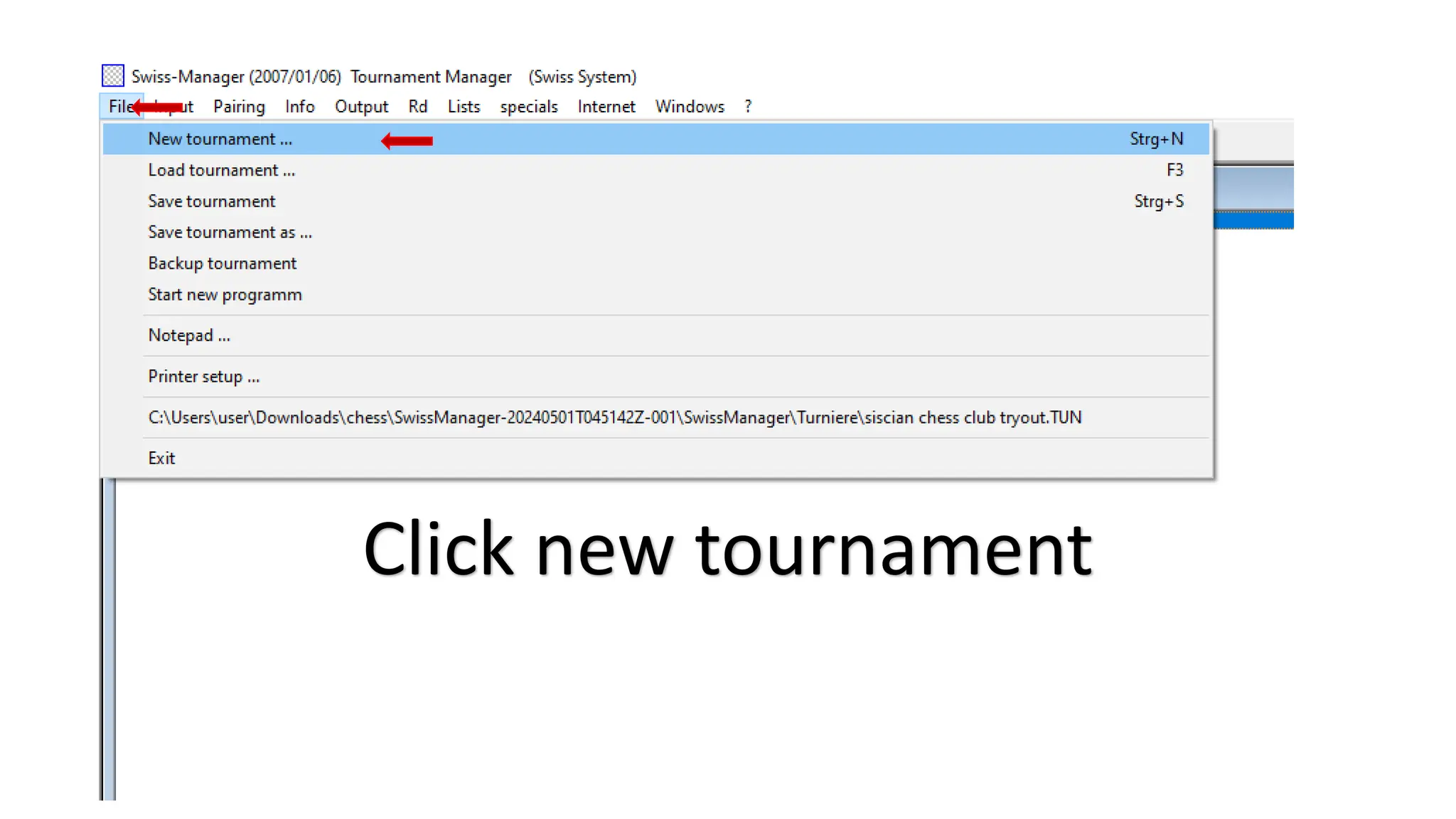 Organizing a Chess Tournament using the Swiss Manager | PPTX