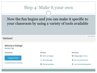 Creating a classroom blog | PPTX | Education