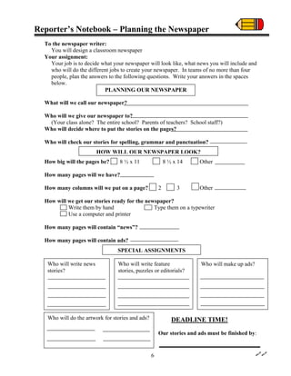 Creating a classroomnewspaper | PDF