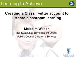 Creating a class twitter account to share classroom learning | PPT