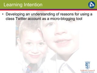 Creating a class twitter account to share classroom learning | PPT