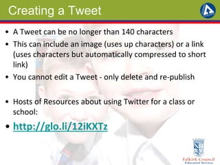 Creating a class twitter account to share classroom learning | PPT