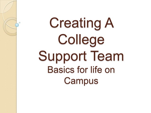 Creating a college support team | PPT