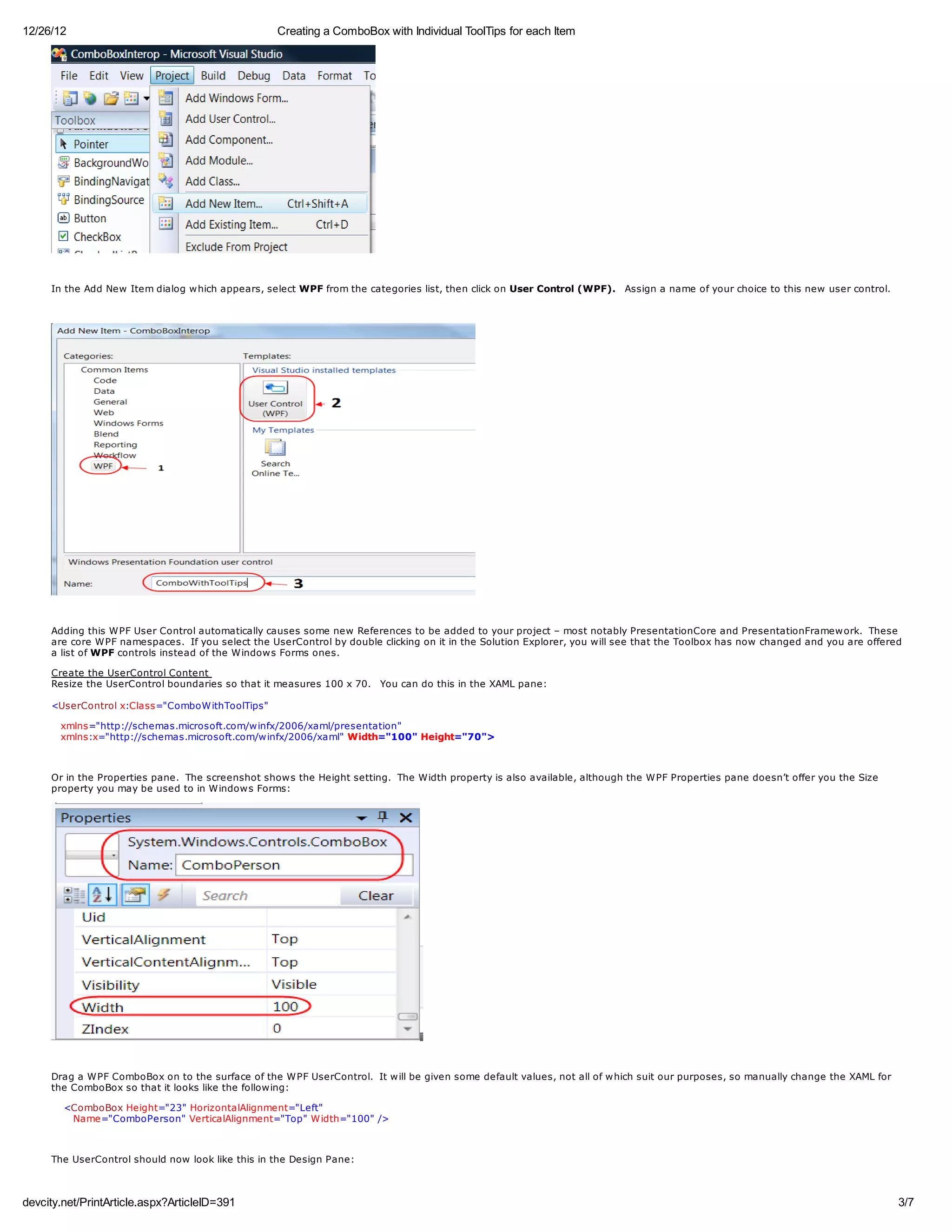 Creating a combo box with individual tooltips for each item | PDF