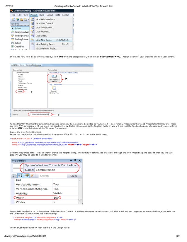 Creating a combo box with individual tooltips for each item | PDF