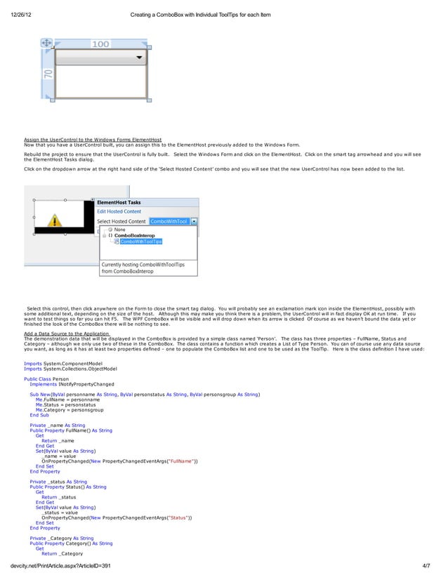 Creating a combo box with individual tooltips for each item | PDF