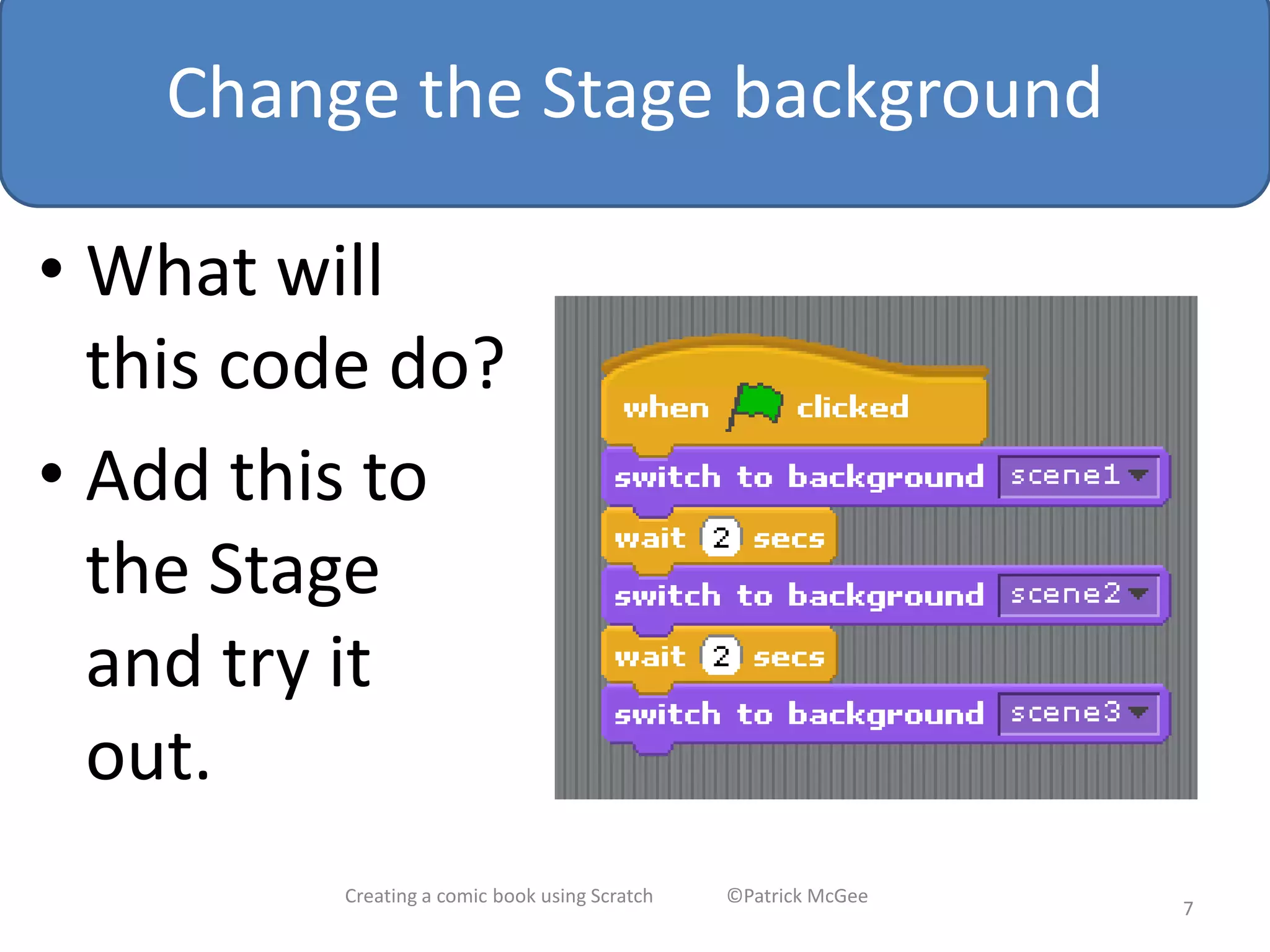 Creating a comic in Scratch v1.4 for Year 7 | PPTX | Desktop Publishing ...