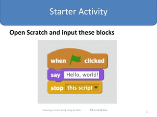 Creating a comic in Scratch v1.4 for Year 7 | PPTX | Desktop Publishing ...