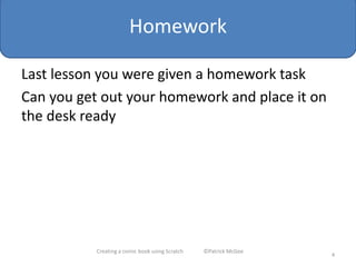 Creating a comic in Scratch v1.4 for Year 7 | PPTX | Desktop Publishing ...