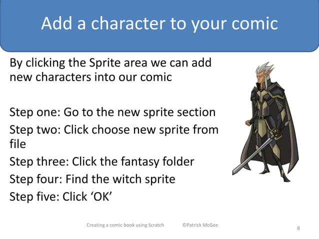 Creating a comic in Scratch v1.4 for Year 7 | PPTX | Desktop Publishing | Computer Software and ...