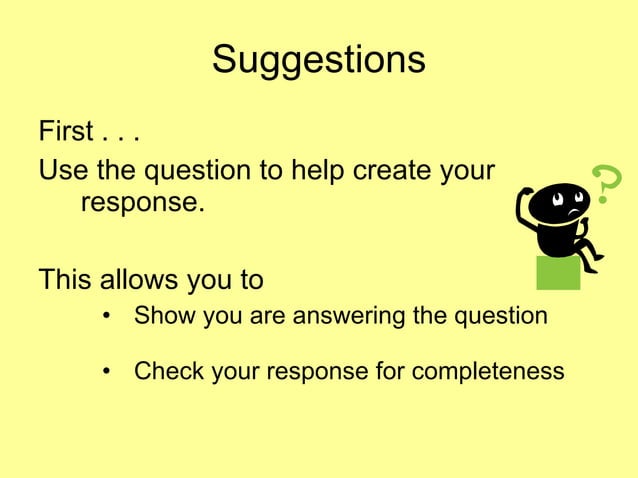 Creating a constructed response | PPT