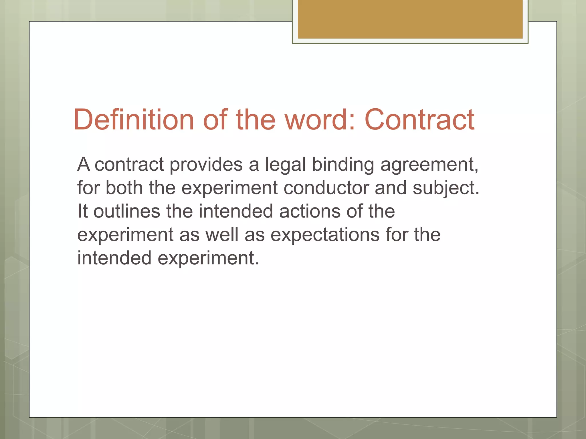 Creating a contract | PPT
