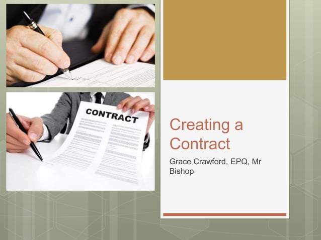 Creating a contract | PPT