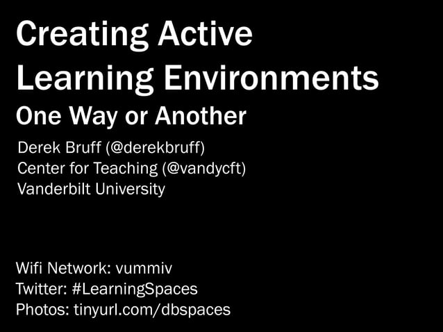 Creating Active Learning Environments | PDF
