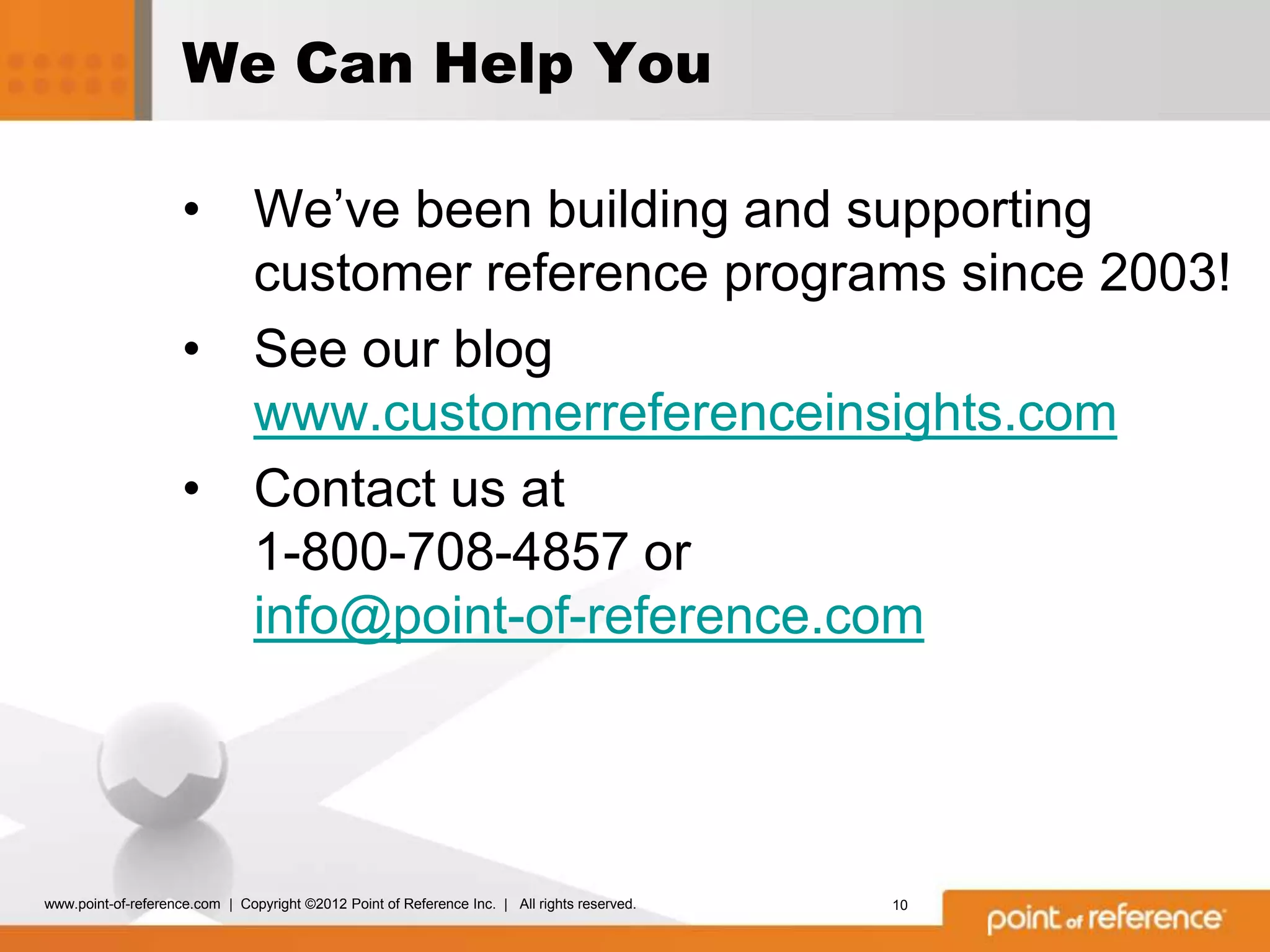 Creating a Culture of Referenceability | PPTX