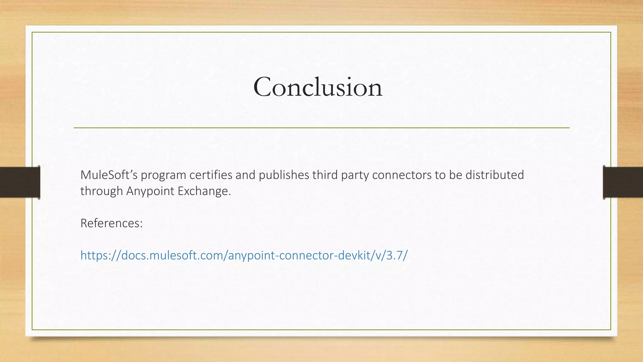 Creating a custom connector in mule | PPT