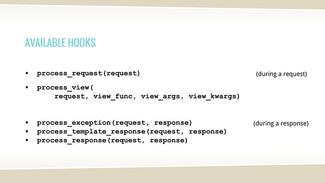 Creating a custom Django Middleware | PPT Creating a custom Django Middleware | PPT