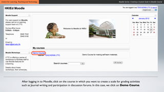 Creating a custom scale in moodle course | PPT | Free Download