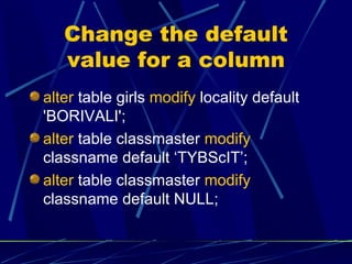 Creating a database | PPT
