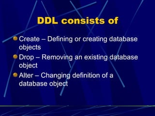 Creating a database | PPT