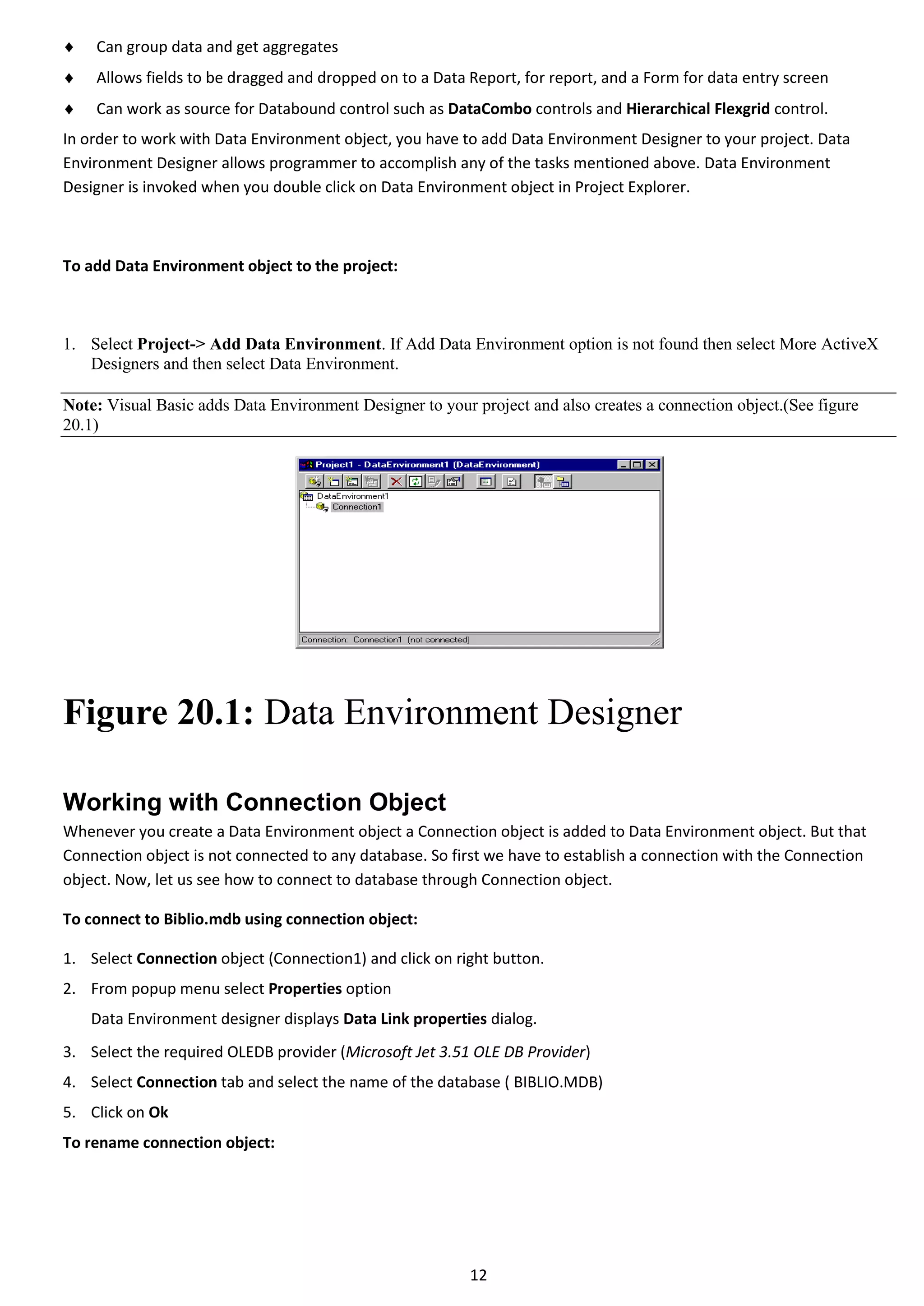 Creating a data report in visual basic 6 | DOCX