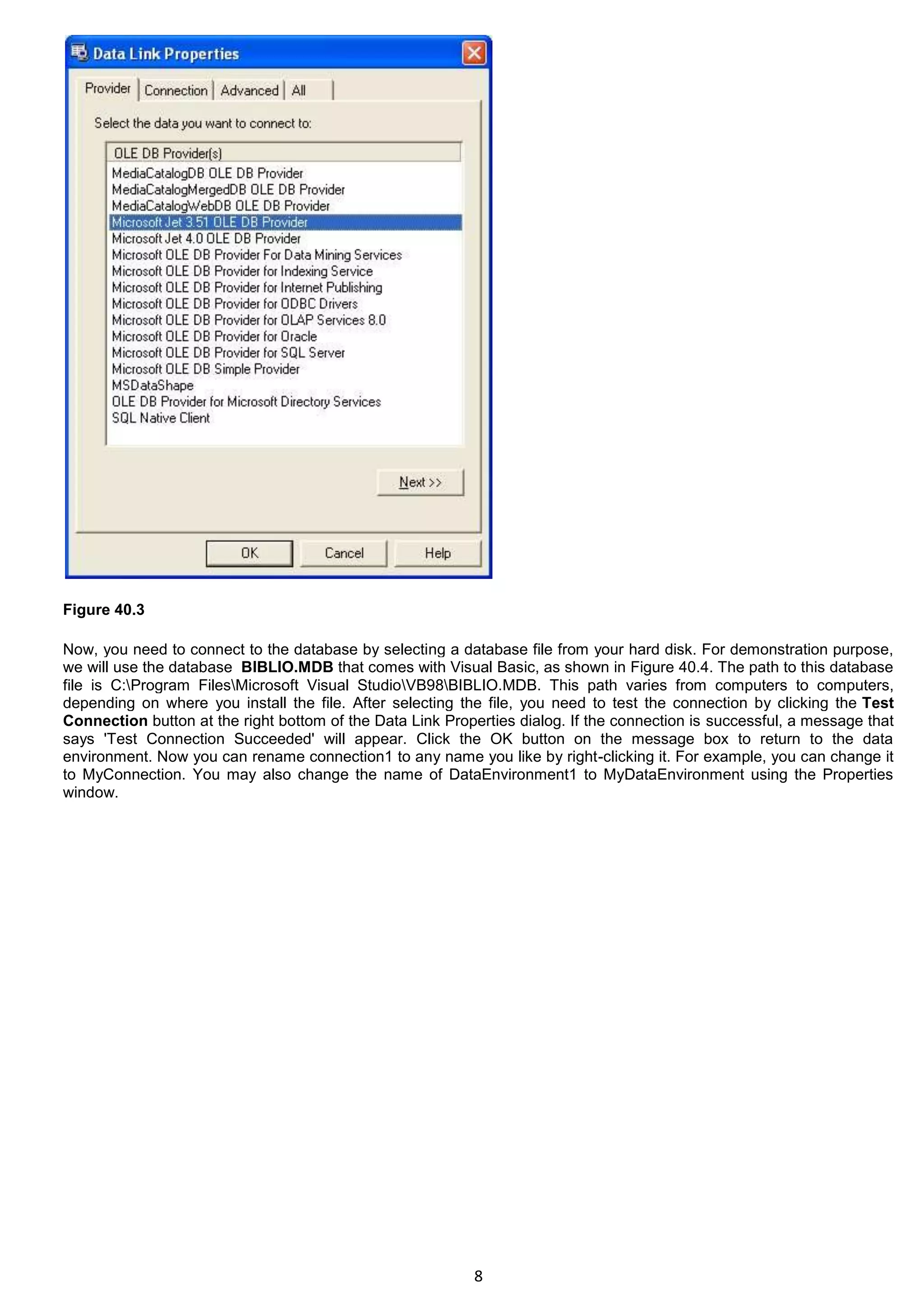 Creating a data report in visual basic 6 | DOCX
