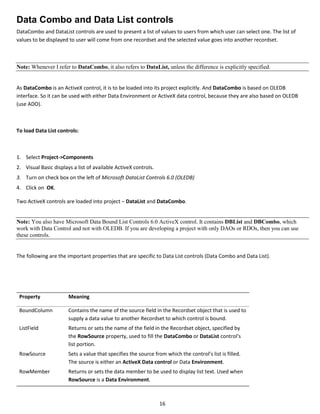 Creating a data report in visual basic 6 | DOCX