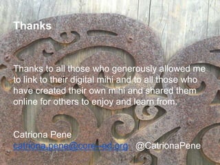 Creating a digital mihi creating a connection. (vpld) | PPT