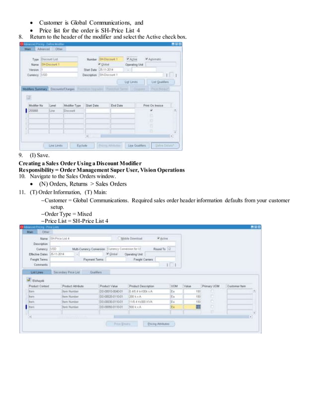 Oracle Advanced Pricing (Creating a discount modifier using qualifiers ...