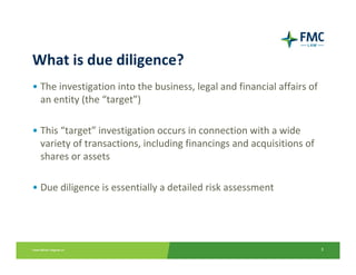 Creating A Due Diligence Framework | PDF