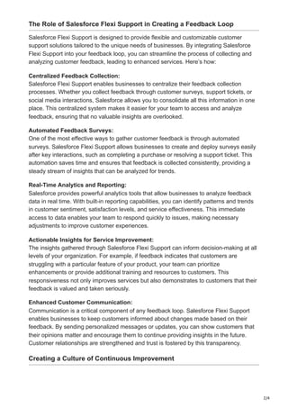 Creating a Feedback Loop with Salesforce Flexi Support to Enhance ...