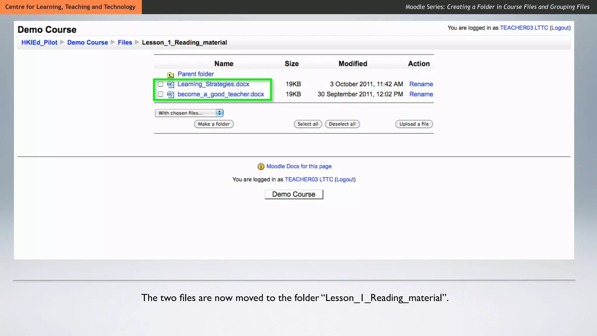 Creating A Folder In A Course Files And Grouping Files Pdf Technology And Computing