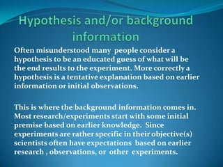 Creating a formal laboratory | PPTX