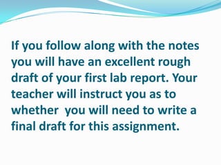 Creating a formal laboratory | PPTX