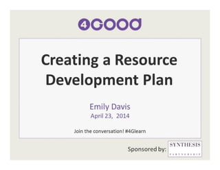 Creating a Resource Development Plan | PPT