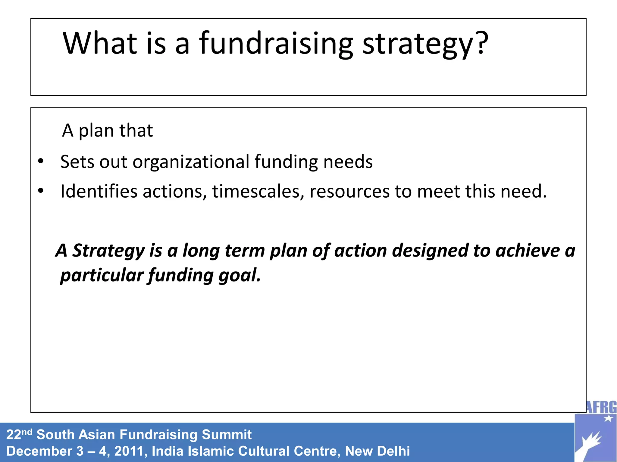 Creating a fundraising strategy | PDF