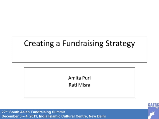 Creating a fundraising strategy | PDF