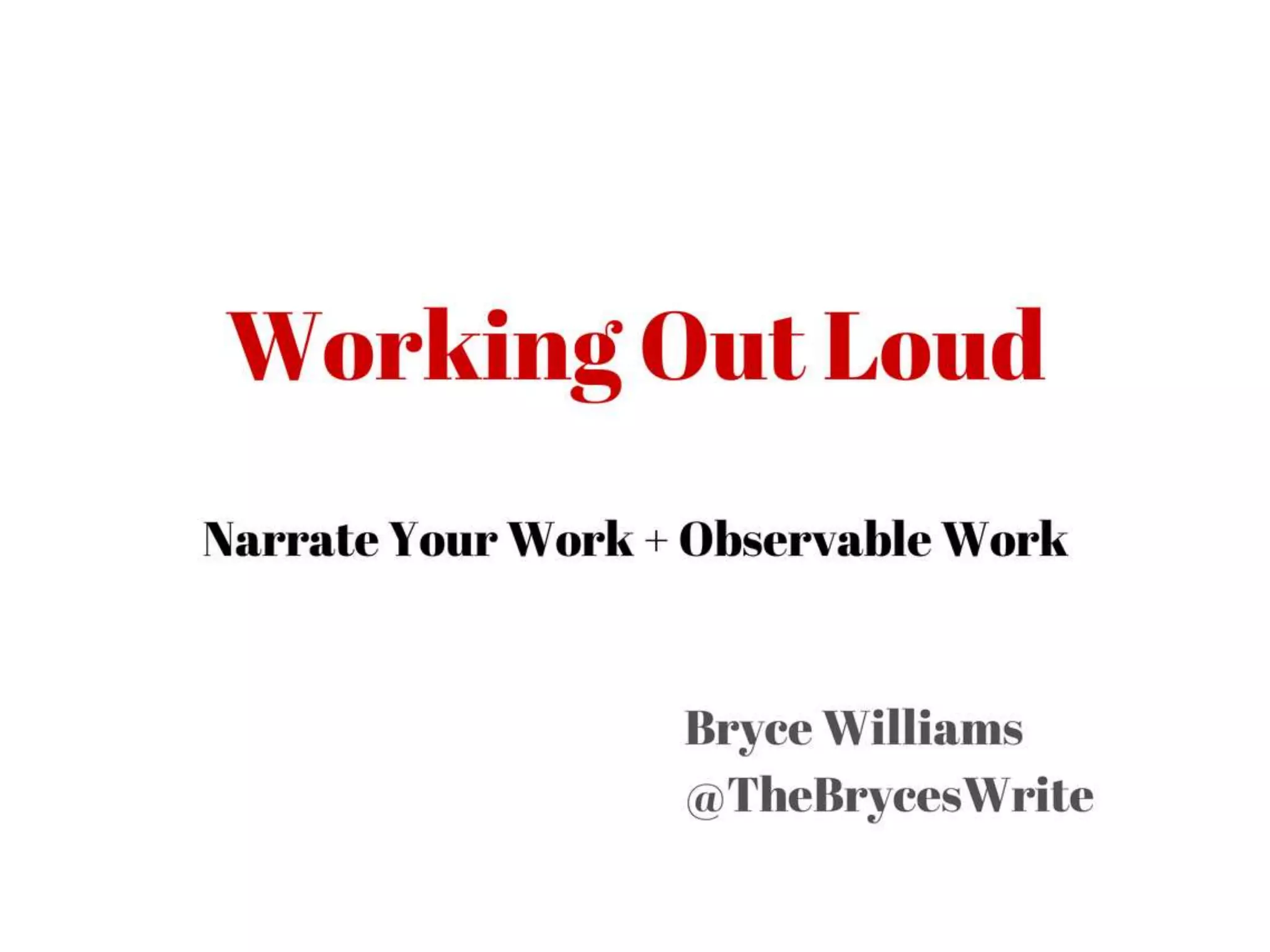 3 Simple Steps to Create a Habit of Working Out Loud | PPT