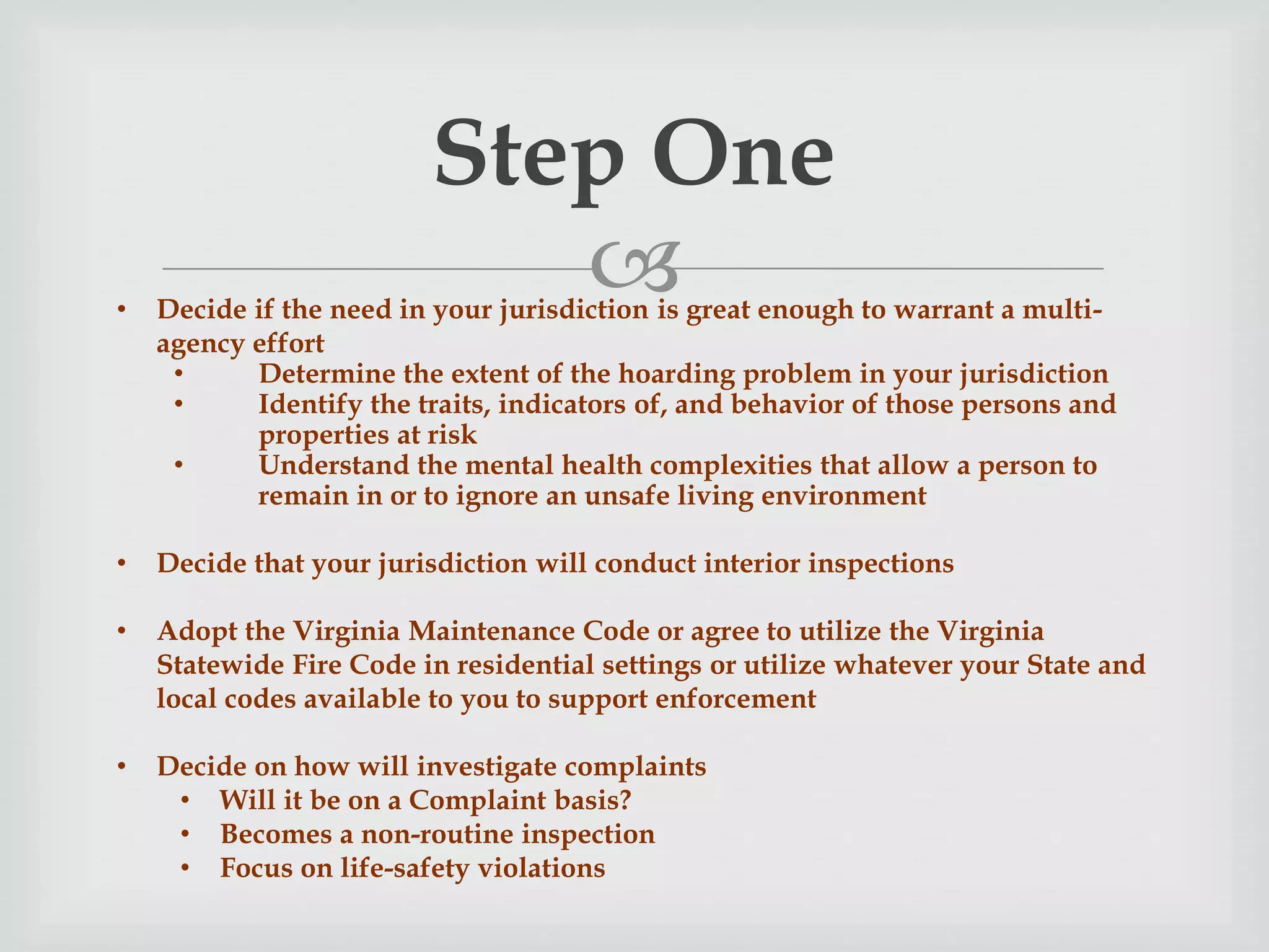 Creating a Hoarding Task Force | PPTX