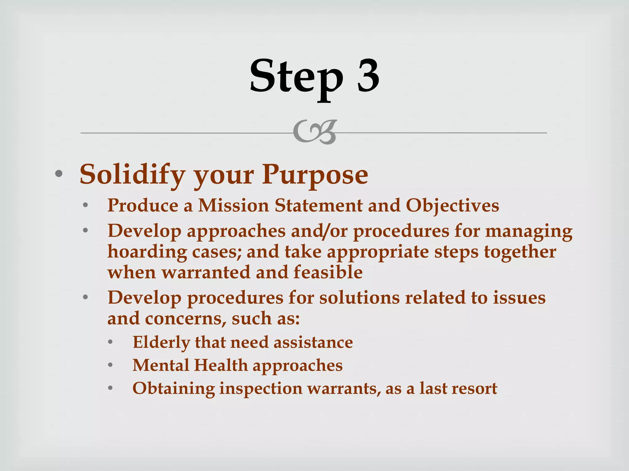 Creating a Hoarding Task Force | PPTX