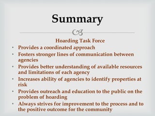 Creating a Hoarding Task Force | PPT