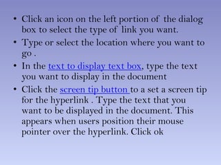 Creating A Hyperlink by maurene martinez 3-1 | PPTX