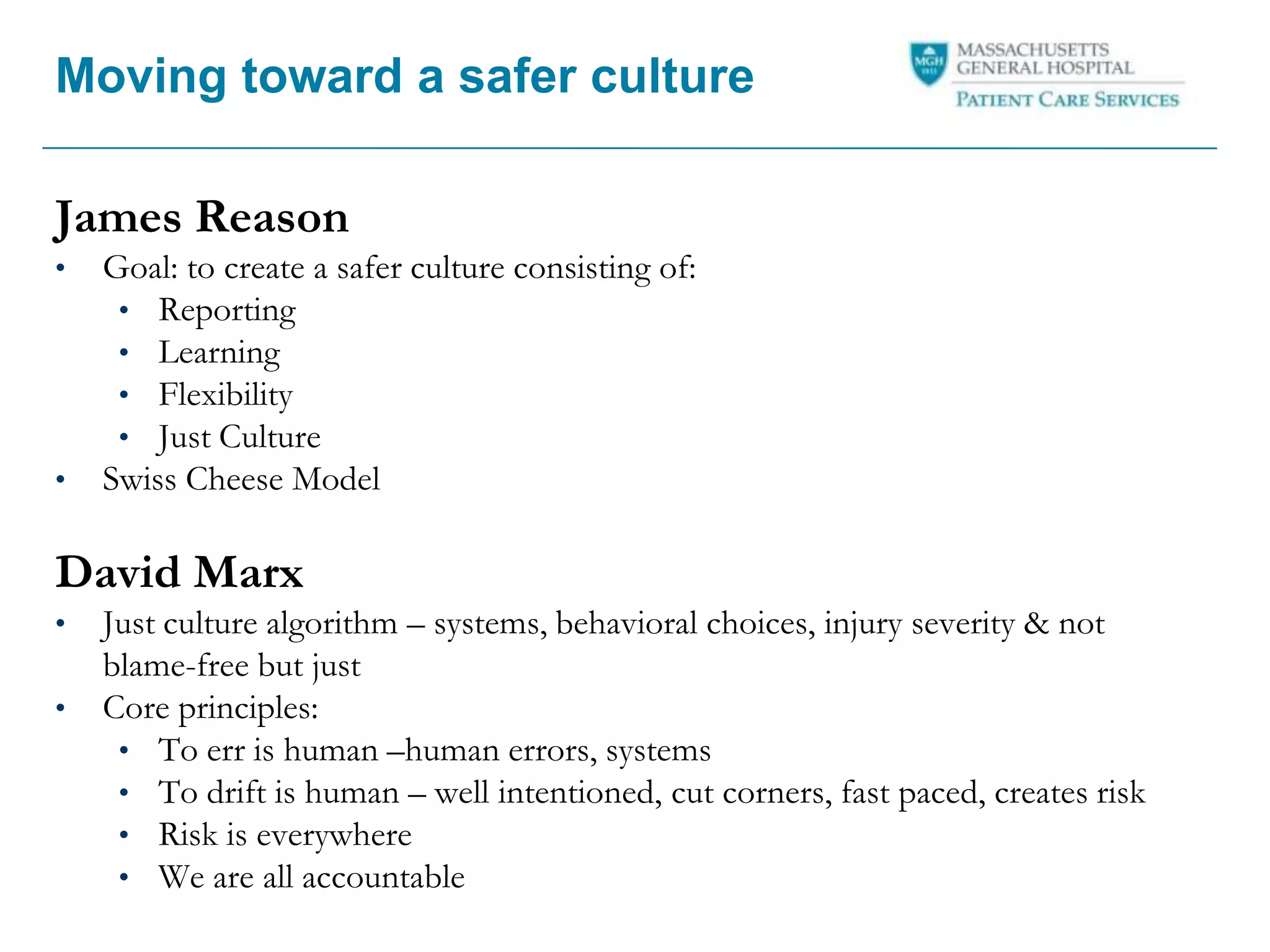 Creating a Just Culture of Safety | PPTX