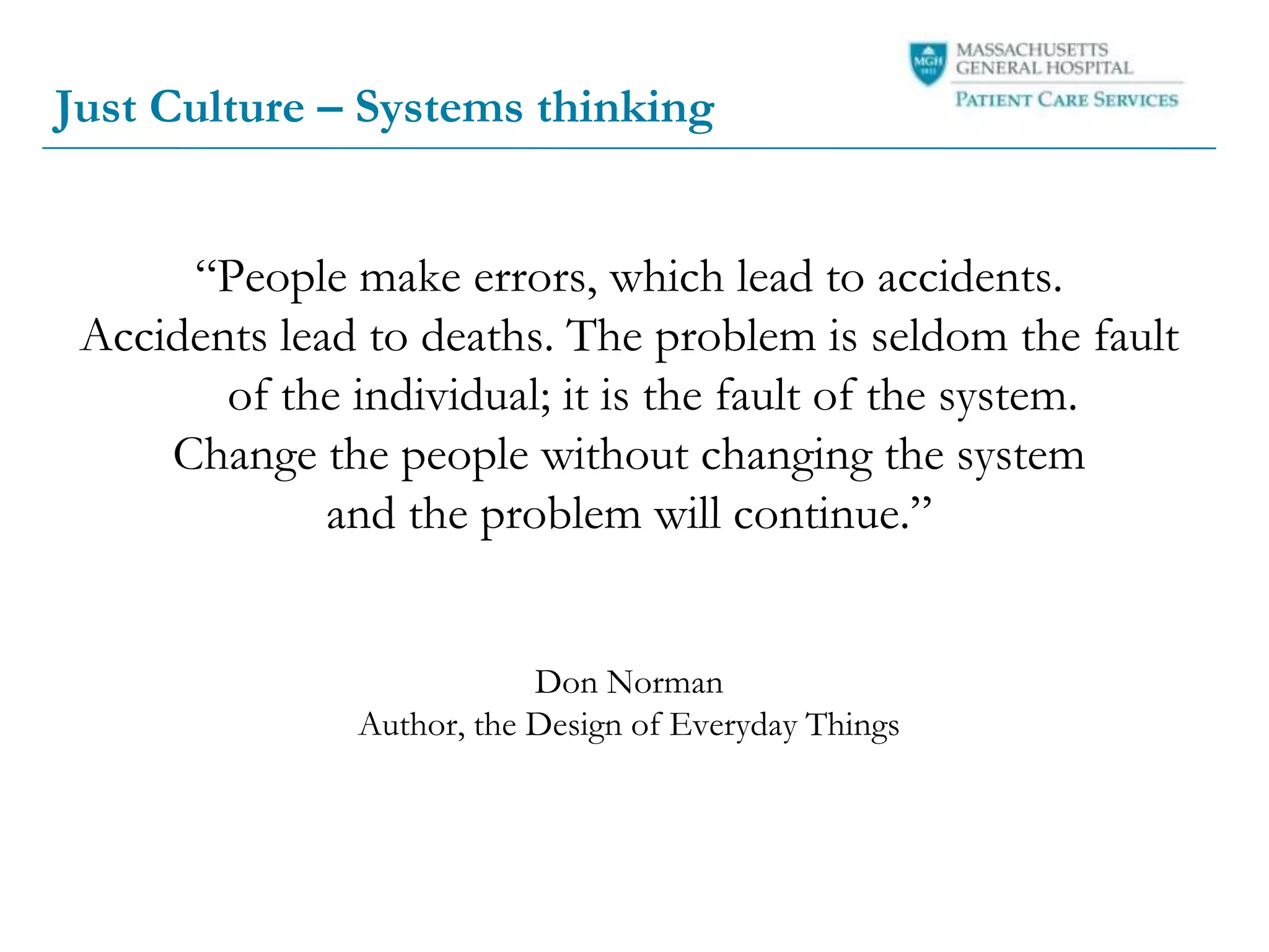 Creating a Just Culture of Safety | PPTX