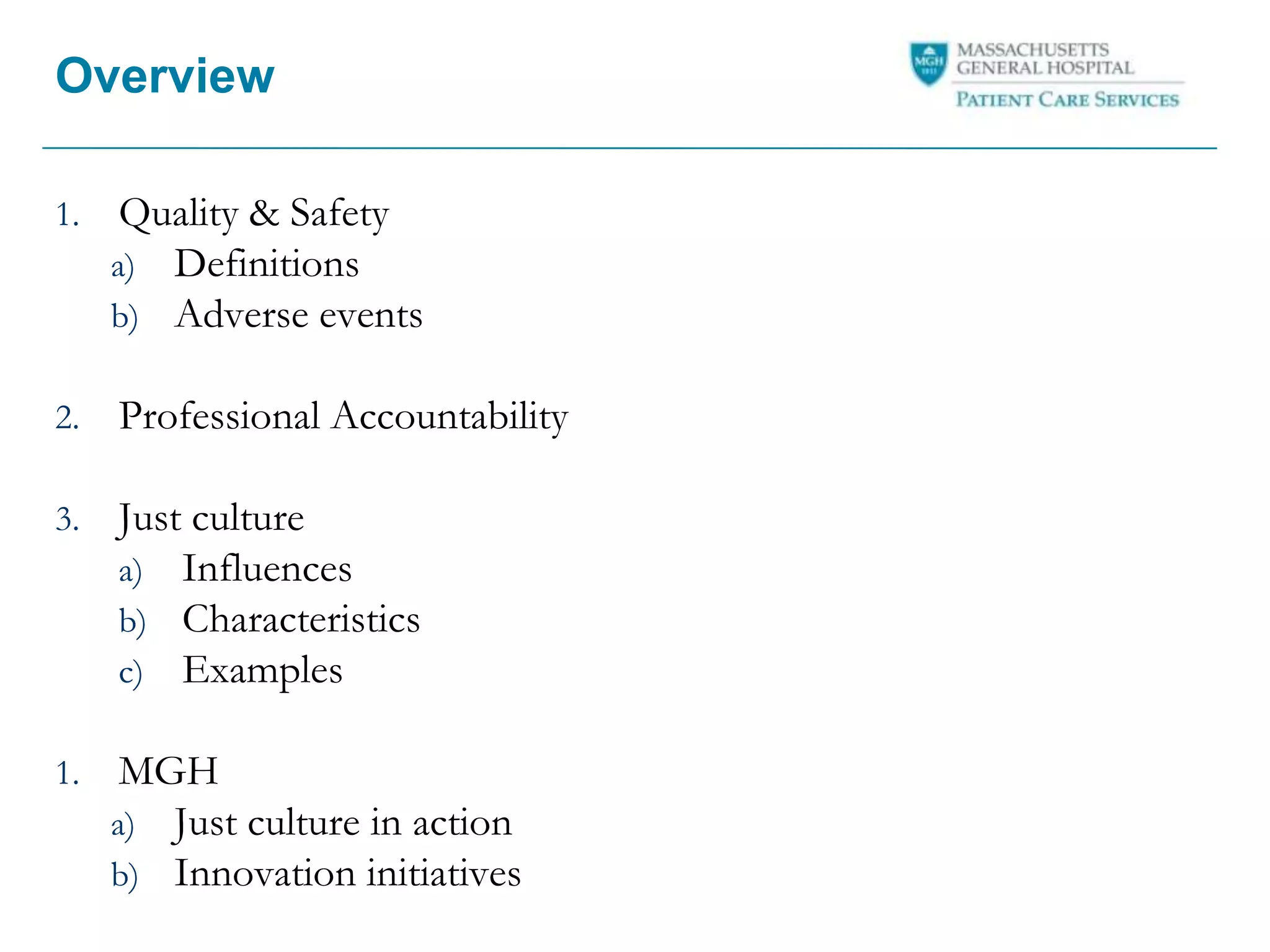 Creating a Just Culture of Safety | PPTX