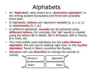 Creating a Language [P1: Alphabets] | PPT