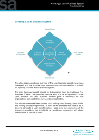 Creating a Lean Business System white paper | PDF