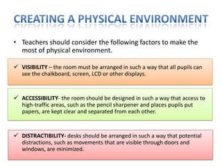 Creating a learning n physical environment farhanah | PPTX