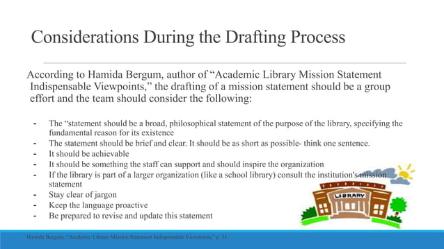 Creating a library mission statement | PPT
