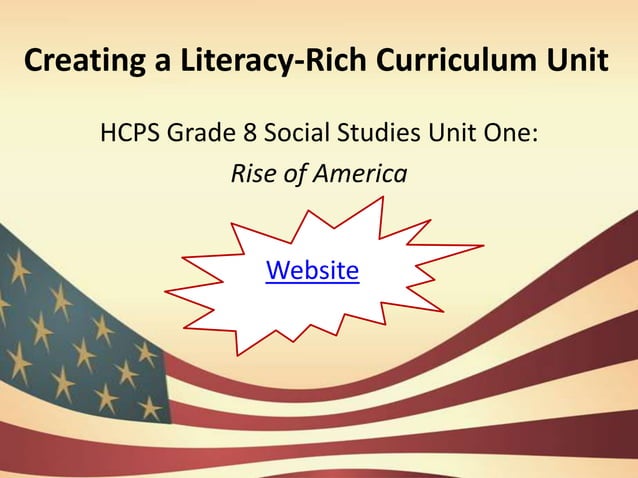 Creating a Literacy-Rich Curriculum Unit | PPT